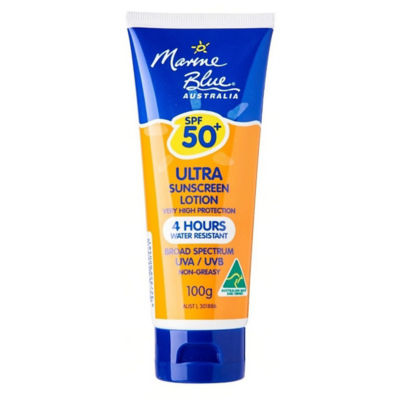 Buy MARINE BLUE ULTRA SUNSCREEN LOTION SPF50+ 100G Online in Singapore ...