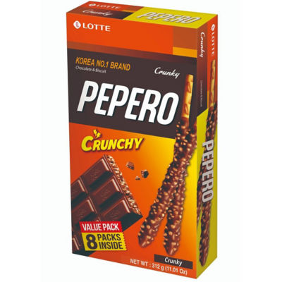 Buy Lotte Crunky Pepero Big Pack 312g Online in Singapore | iShopChangi