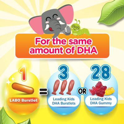 Kids DHA Brain & Bone Burstlets - Omega 3 DHA Fish Oil + Vitamin D3 for ...