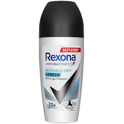 Rexona Deodorant Roll On Invisible Dry For Women 45ml EXP:08/2025 | iShopChangi