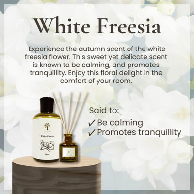 White Freesia Reed Diffuser | iShopChangi