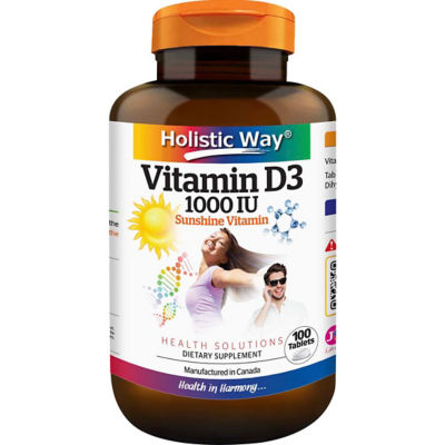 Buy Holistic Way Vitamin D3 1000IU – Sunshine Vitamin (100s) Online in ...