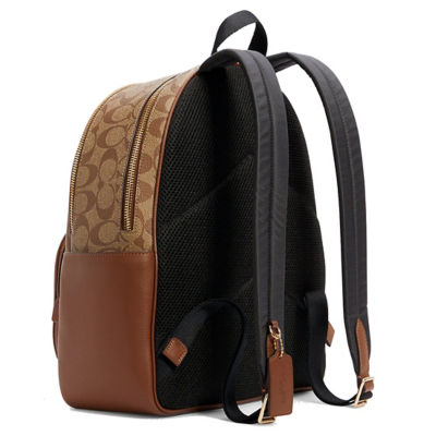 Buy Coach Court Backpack In Signature Canvas Khaki Saddle 5671 Online ...
