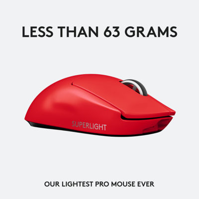 Buy LOGITECH G PRO X SUPERLIGHT LIGHTSPEED WIRELESS GAMING MOUSE - RED ...