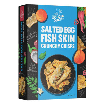 THE GOLDEN DUCK SINGAPORE SALTED EGG FISH SKIN 80G - halal certified ...