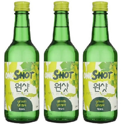 Buy [Bundle of 3] OneShot Green Grape Soju Pint 360ml Online in ...