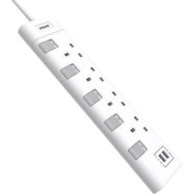 Philips 4 way extension socket with individual switch | iShopChangi