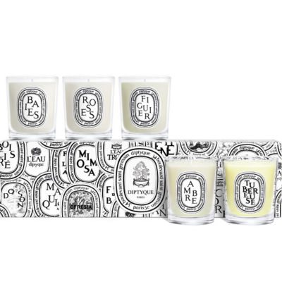 Diptyque Mini Candles Set Of 3 Mini Candles Baies Figuier Roses