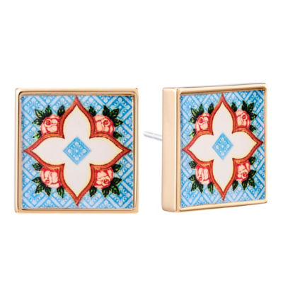 Peranakan Tile Stud - English | iShopChangi