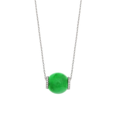 Buy Jade Globe Diamond Necklace Online in Singapore | iShopChangi