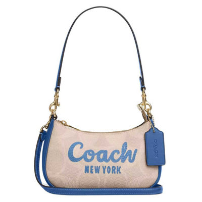 COACH Teri Mini Crossbody Bag In Signature Canvas With Coach Graphic ...