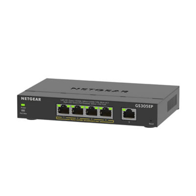 NETGEAR GS305EP 5-Port PoE+ Gigabit Managed Desktop Switch (63W ...