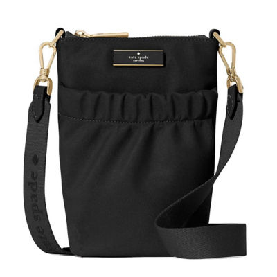 KATE SPADE Carter Nylon Phone Crossbody Black KL876 | iShopChangi